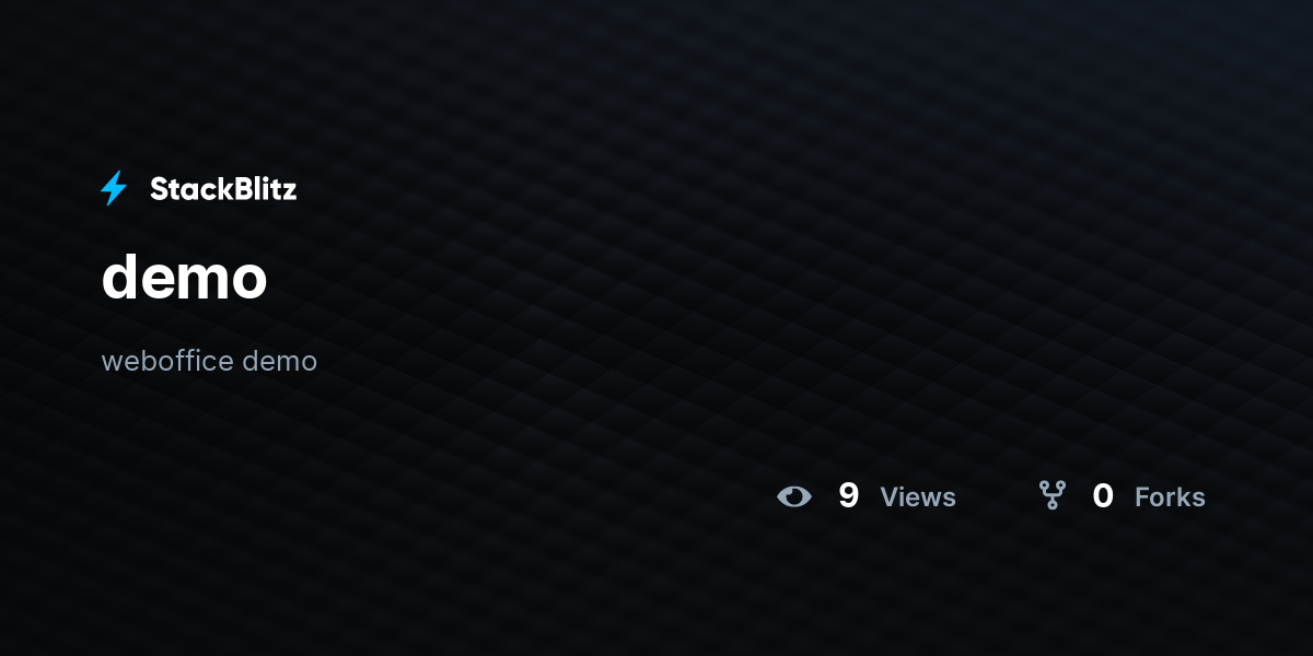 demo - StackBlitz
