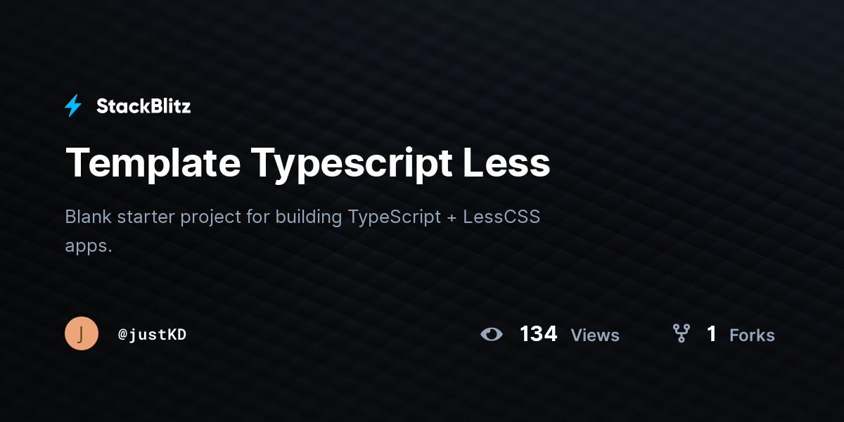 Template Typescript Less - StackBlitz