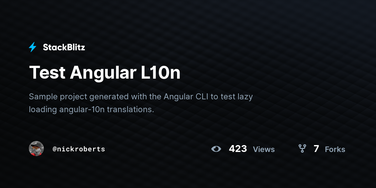 Test Angular L10n - StackBlitz