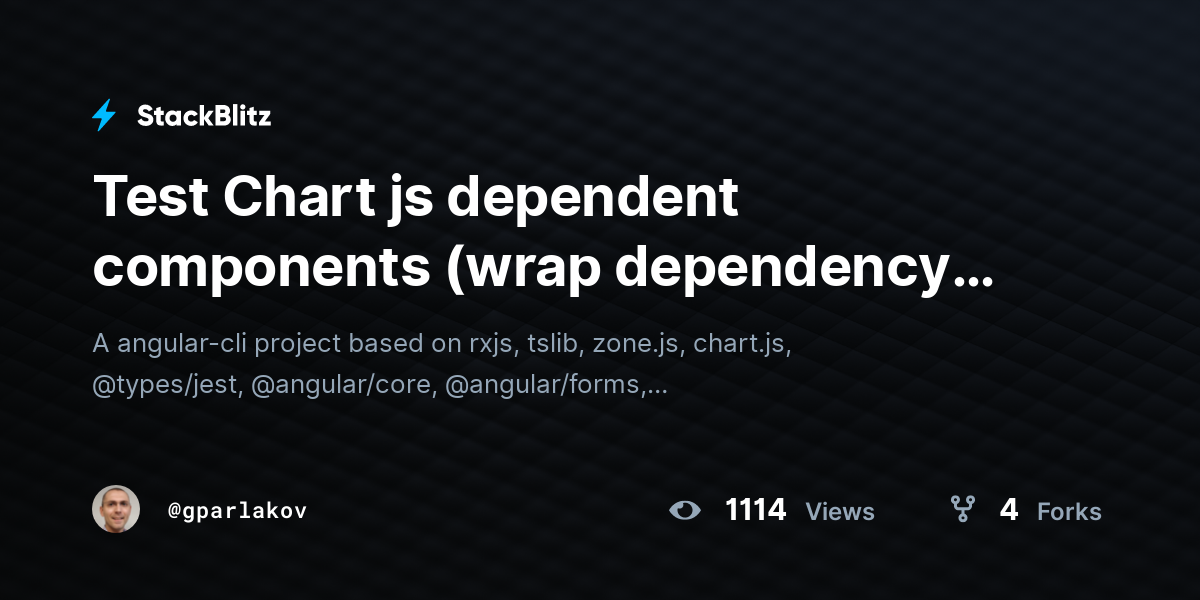 Test Chart js dependent components (wrap dependency injection token ... Test Chart js dependent components (wrap dependency injection token ...