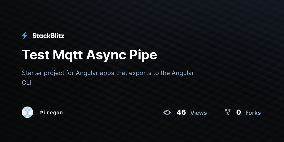 Test Mqtt Async Pipe - StackBlitz