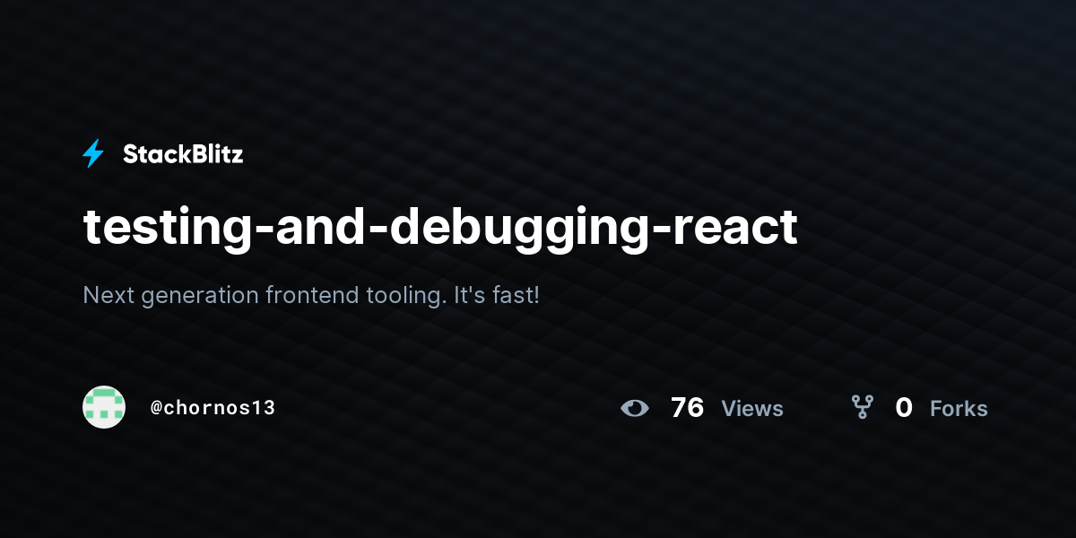 testing-and-debugging-react - StackBlitz