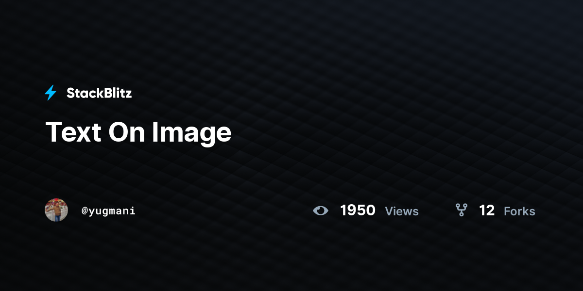 Text On Image - StackBlitz