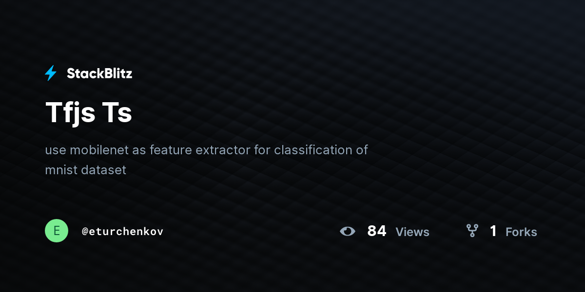 Tfjs Ts - StackBlitz