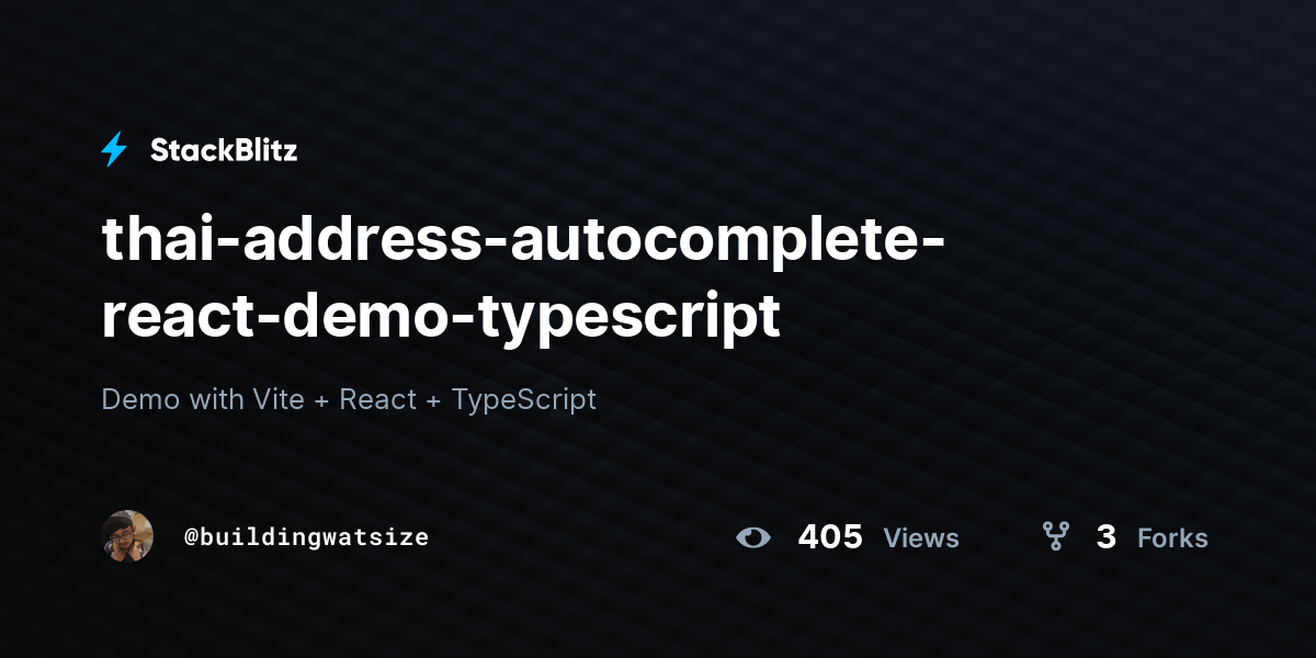 thai-address-autocomplete-react-demo-typescript - StackBlitz