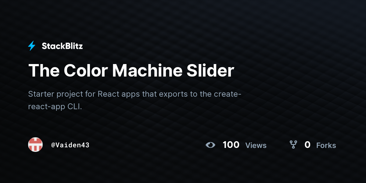 The Color Machine Slider - StackBlitz