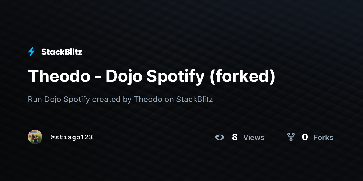 Theodo - Dojo Spotify (forked) - StackBlitz Theodo - Dojo Spotify (forked) - StackBlitz