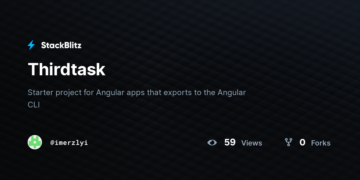 Thirdtask Stackblitz