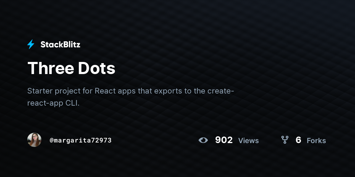 Three Dots - StackBlitz