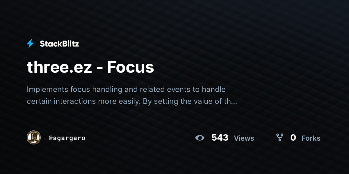 Three Ez Focus Stackblitz