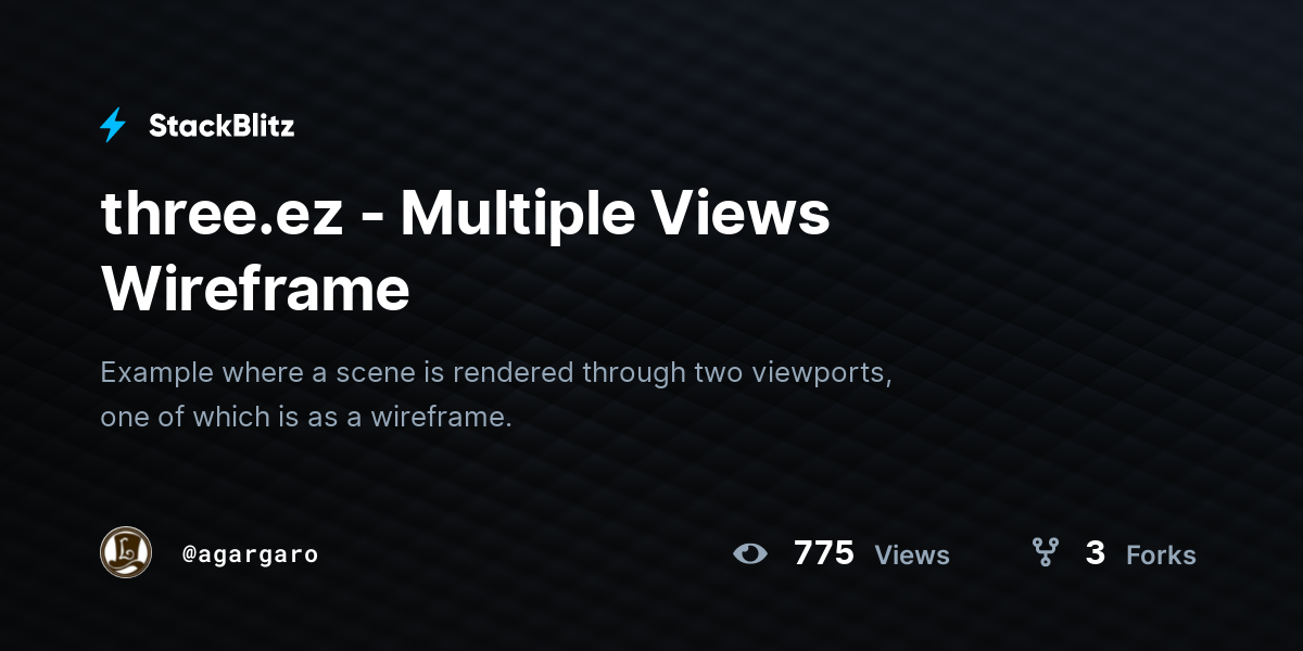 three.ez - Multiple Views Wireframe - StackBlitz
