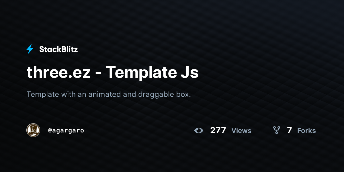 three.ez - Template Js - StackBlitz