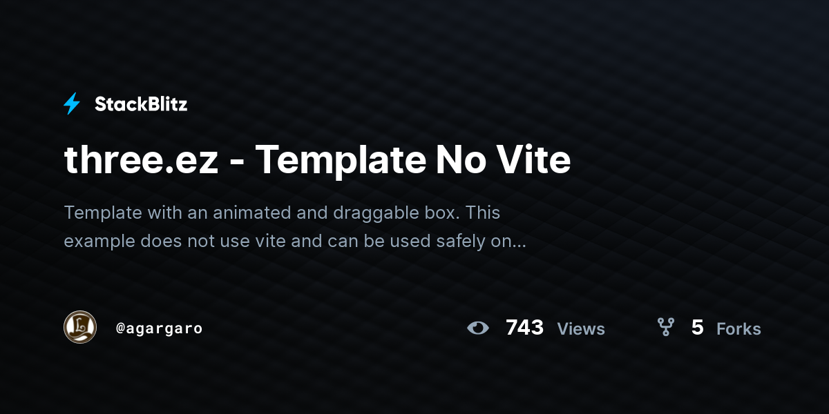 three.ez - Template No Vite - StackBlitz