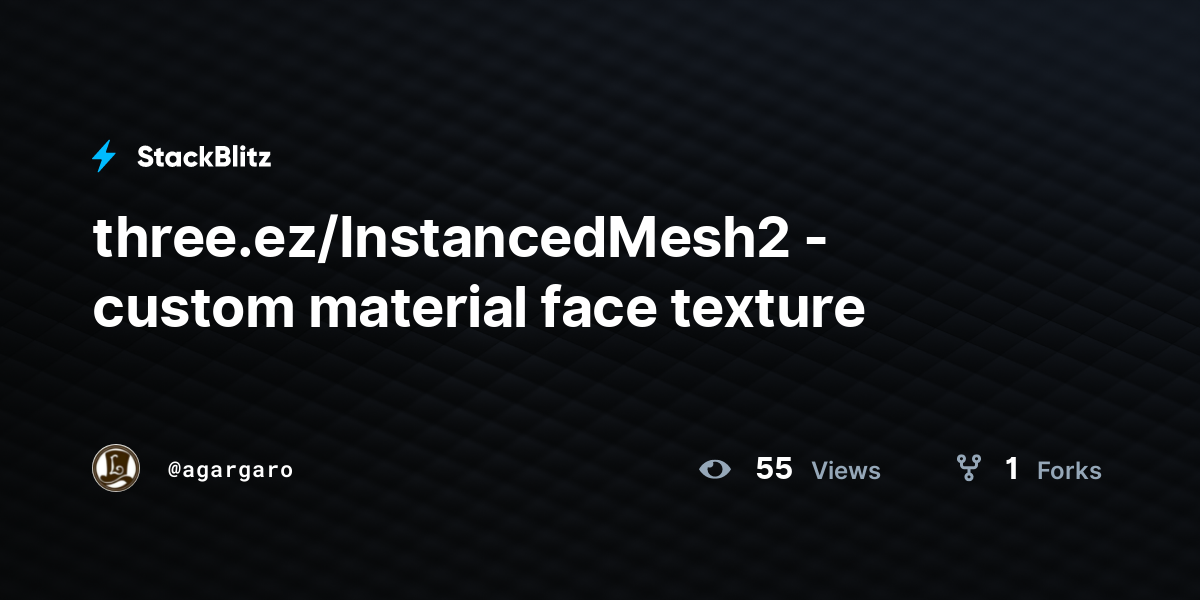 three.ez/InstancedMesh2 - custom material face texture - StackBlitz