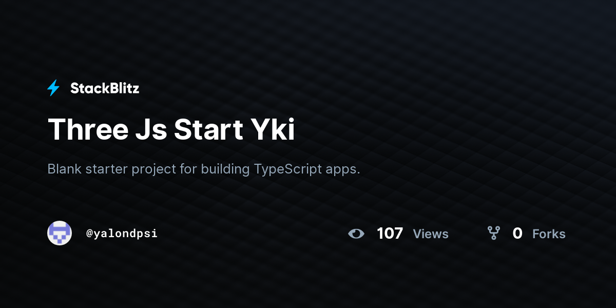 Three Js Start Yki - StackBlitz