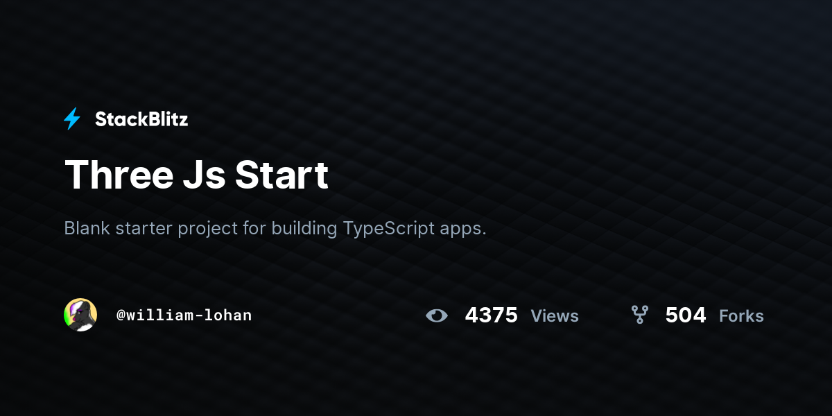 Three Js Start - StackBlitz