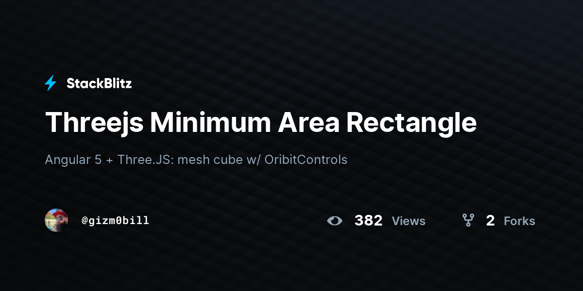 Threejs Minimum Area Rectangle - StackBlitz