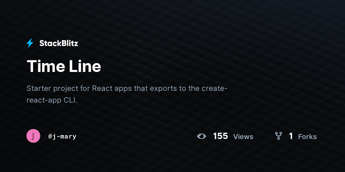 Time Line - StackBlitz