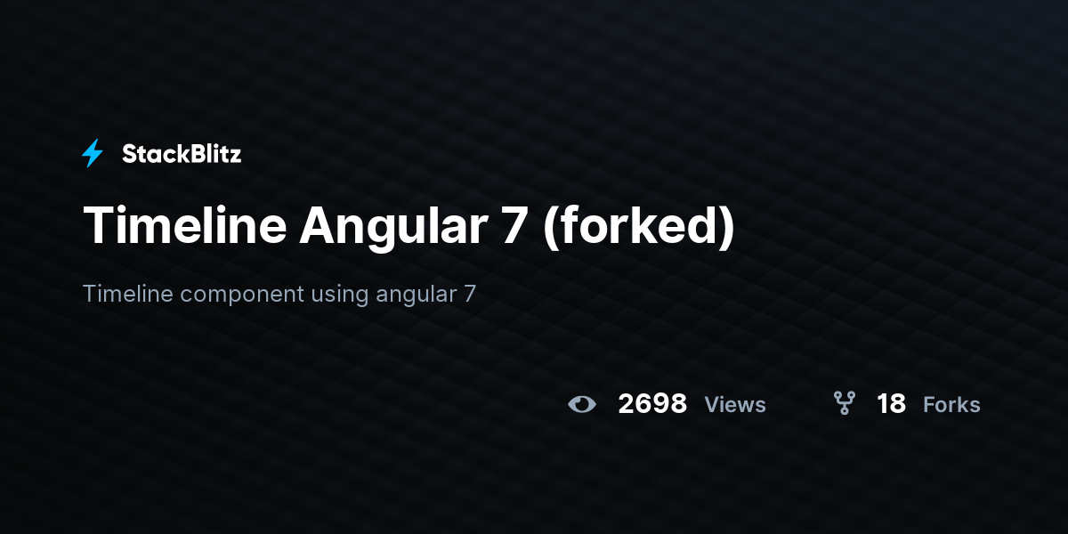 Timeline Angular 7 Forked Stackblitz