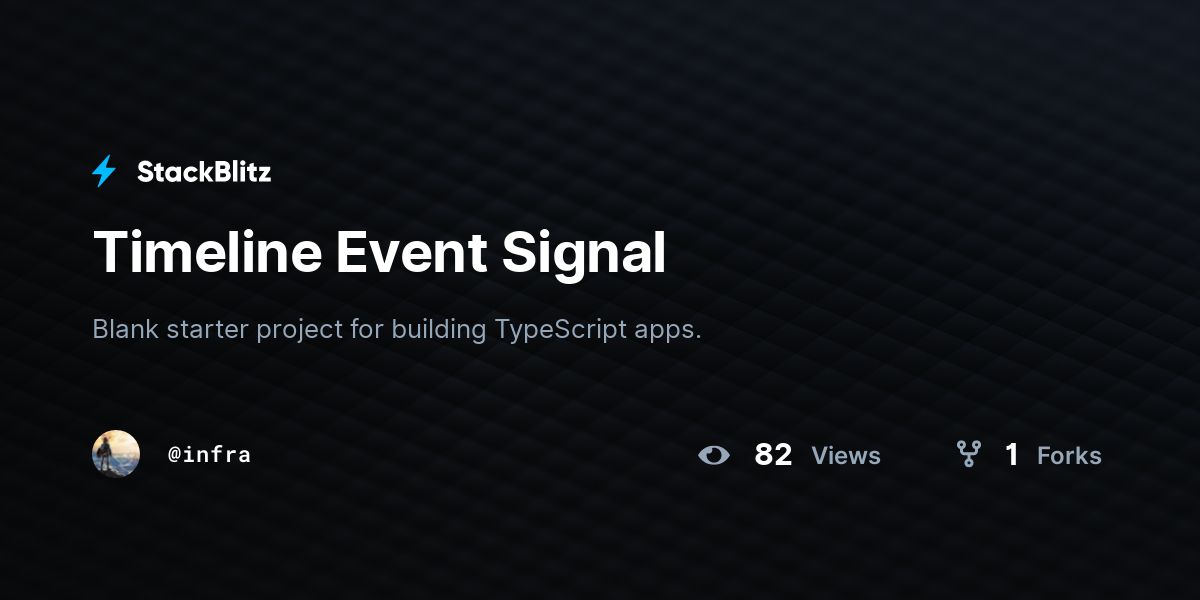 Timeline Event Signal Stackblitz