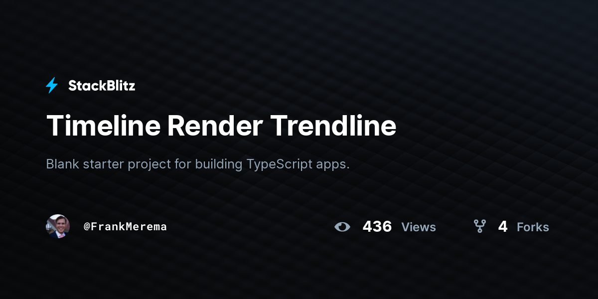 Timeline Render Trendline - StackBlitz