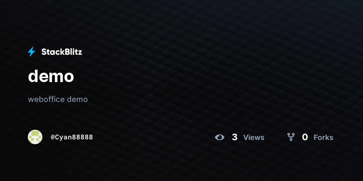 demo - StackBlitz