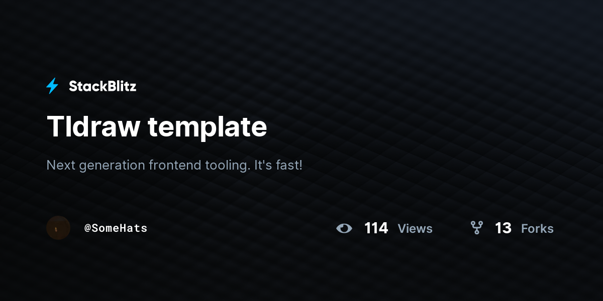 Tldraw template - StackBlitz