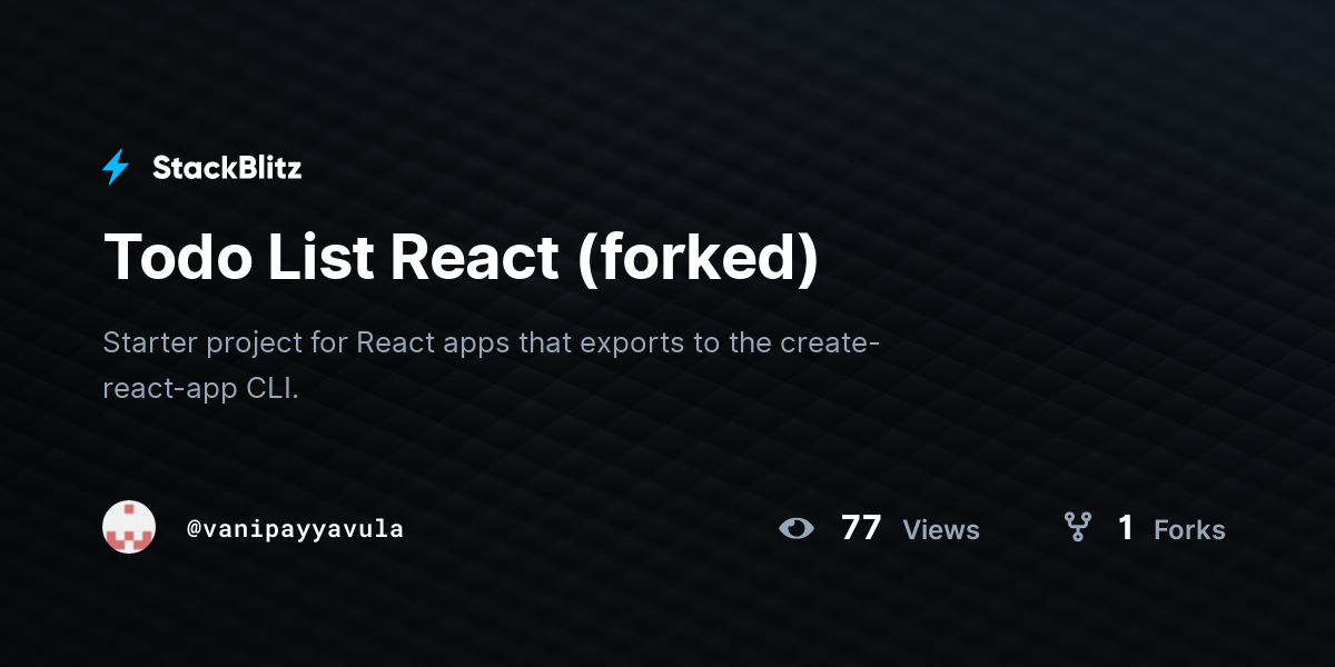 todo-list-react-forked-stackblitz