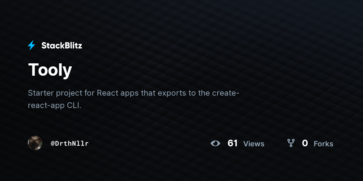 Tooly - StackBlitz