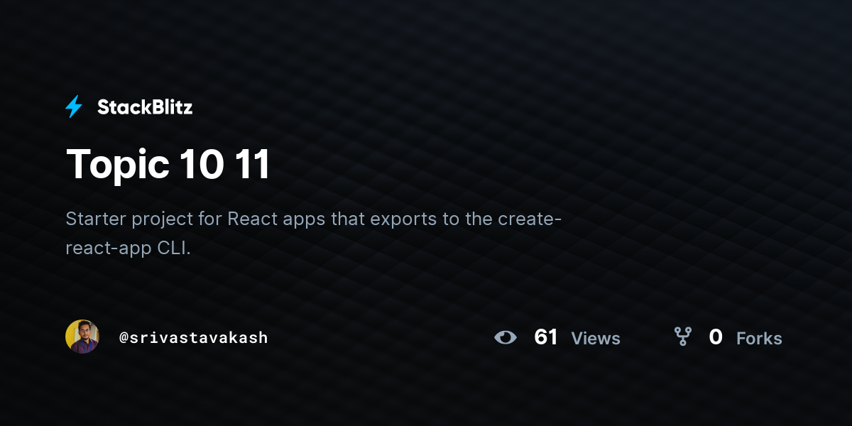 Topic 10 11 Stackblitz