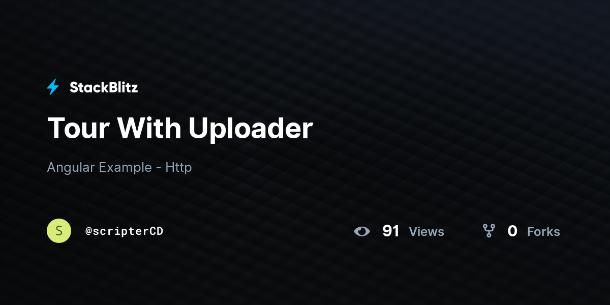 Tour With Uploader - StackBlitz
