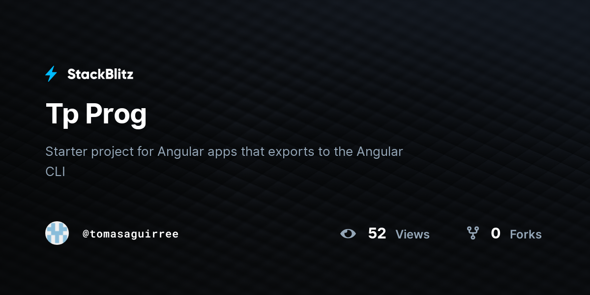 Tp Prog - StackBlitz