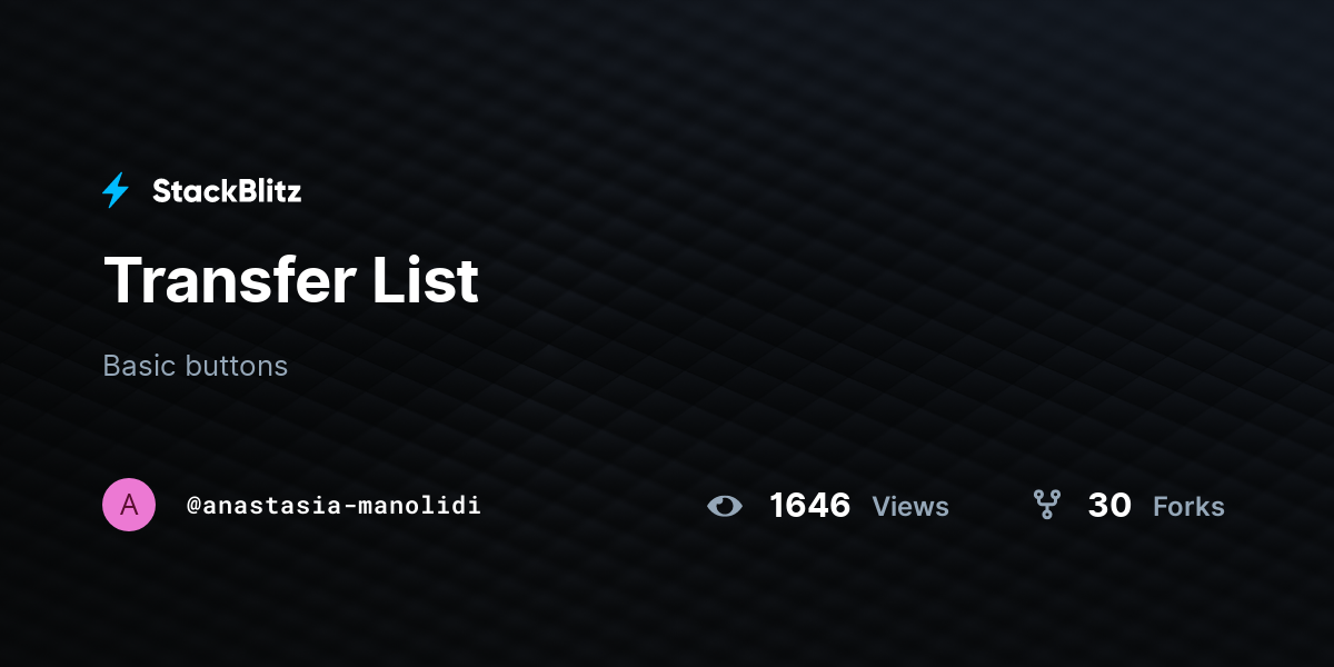 Transfer List - StackBlitz