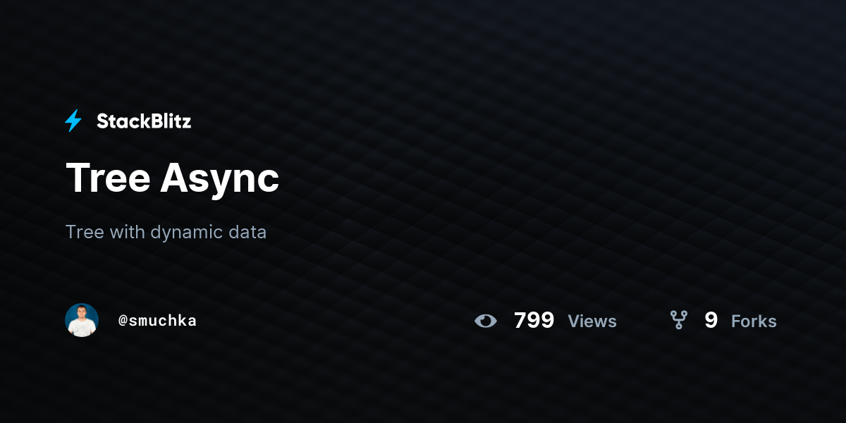 Tree Async - StackBlitz
