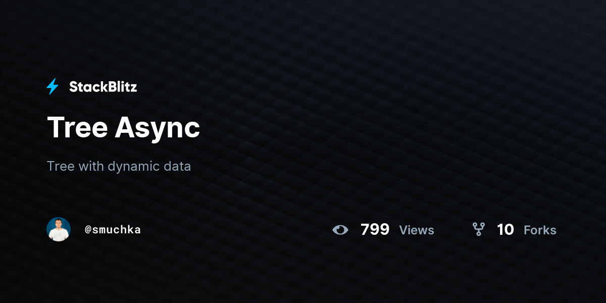 Tree Async - StackBlitz