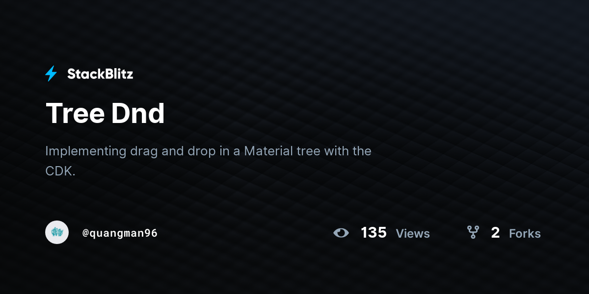 Tree Dnd - StackBlitz