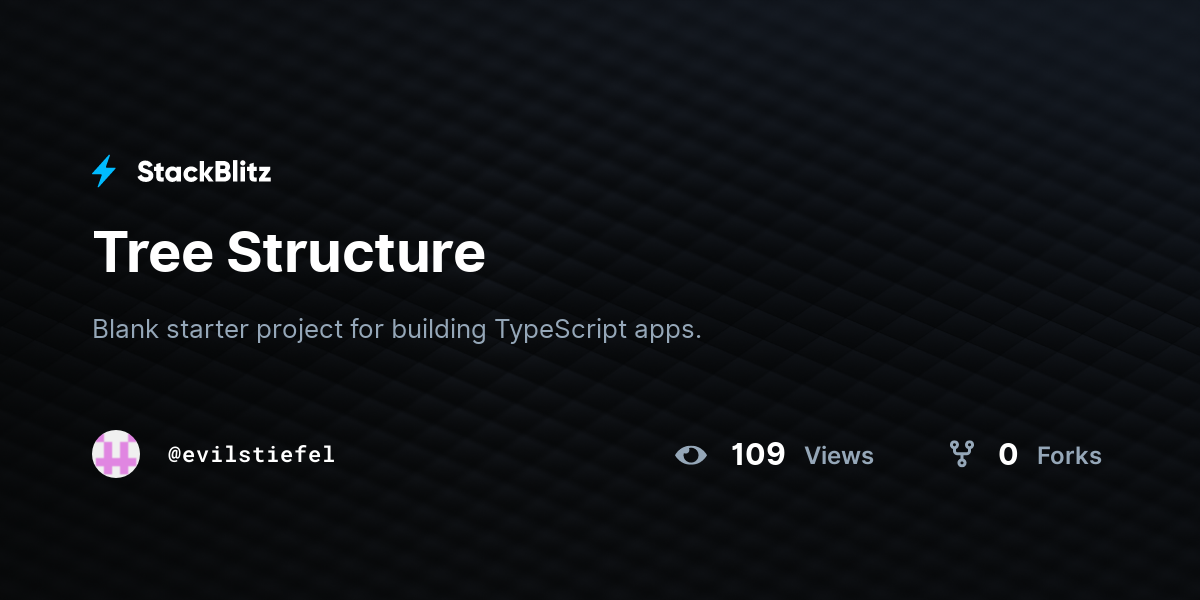 Tree Structure Stackblitz