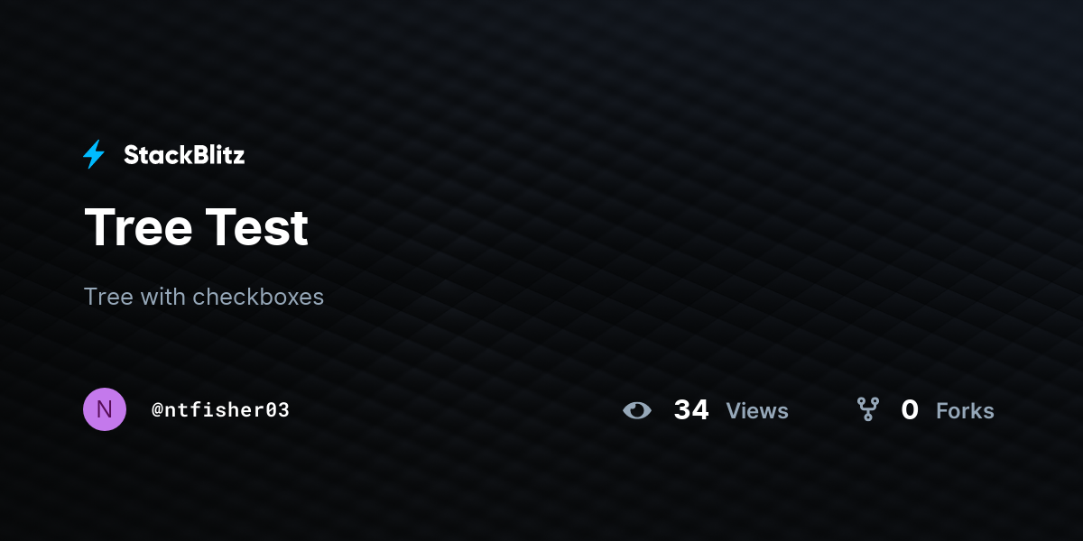 Tree Test Stackblitz