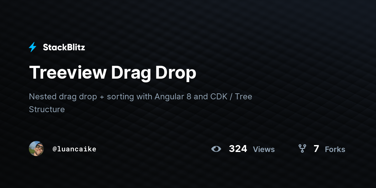 Treeview Drag Drop - StackBlitz