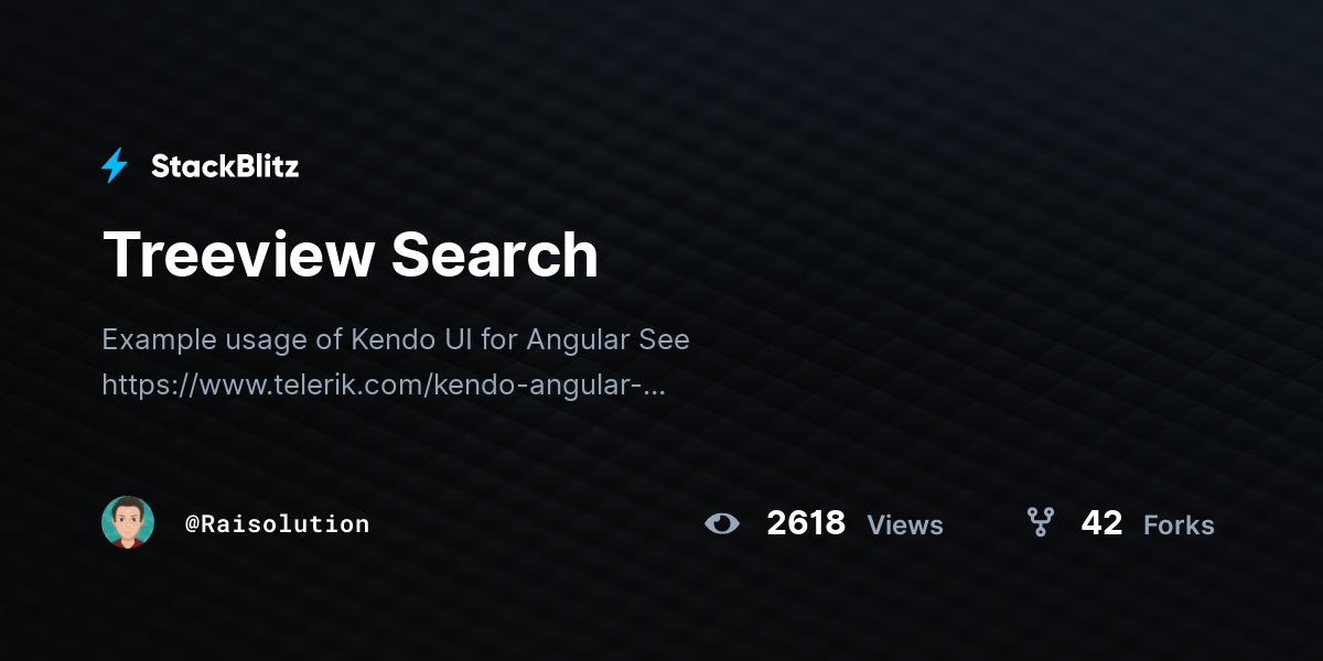 Treeview Search - StackBlitz