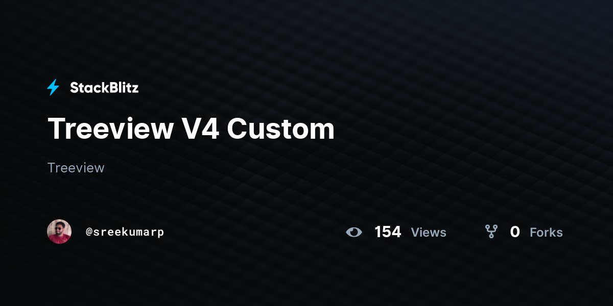 Treeview V4 Custom - StackBlitz