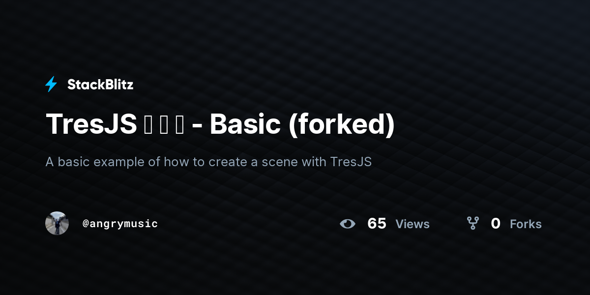 TresJS - Basic (forked) - StackBlitz