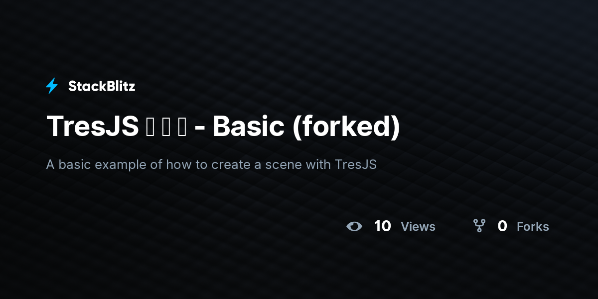 TresJS - Basic (forked) - StackBlitz