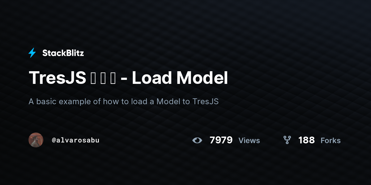 TresJS - Load Model - StackBlitz