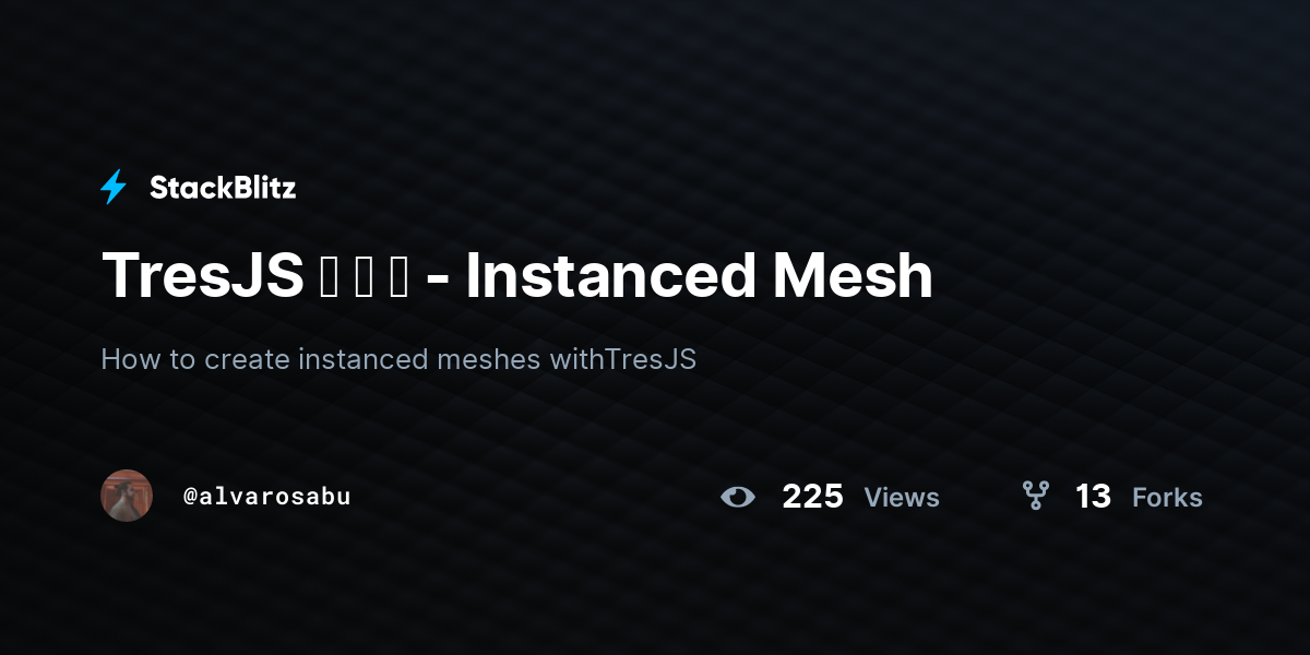 TresJS - Instanced Mesh - StackBlitz