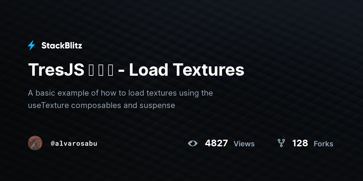 TresJS - Load Textures - StackBlitz