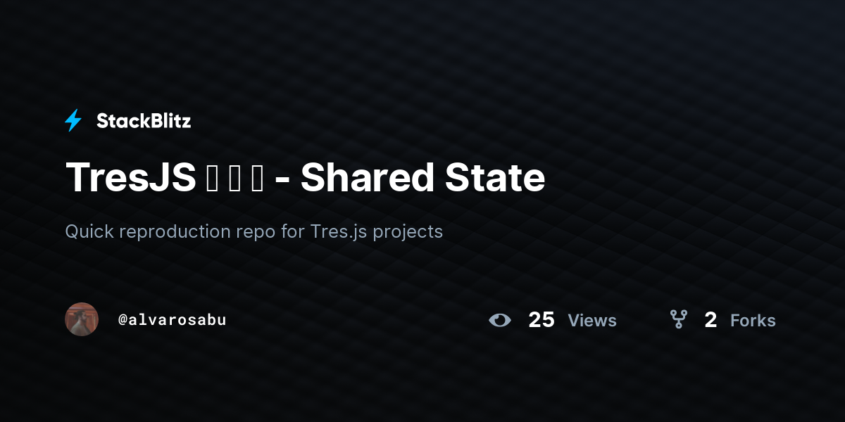 Tresjs Shared State Stackblitz