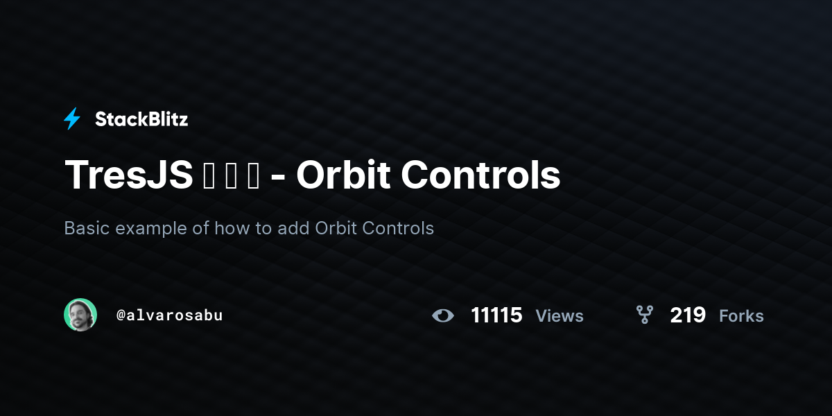 TresJS - Orbit Controls - StackBlitz
