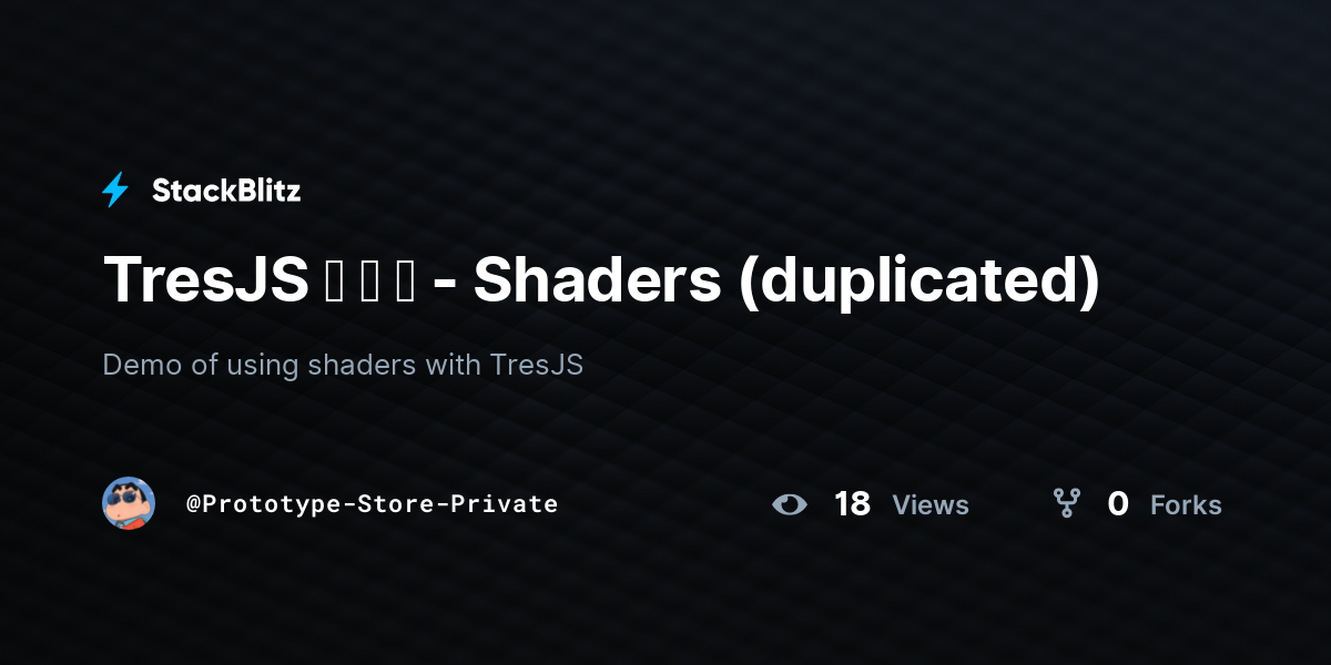 TresJS - Shaders (duplicated) - StackBlitz