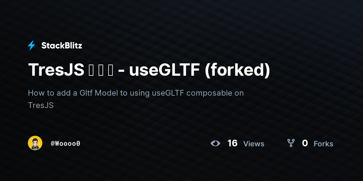 TresJS - useGLTF (forked) - StackBlitz